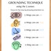 Grounding Technique Using the 5 Senses Poster Handout. School Counselor, CBT, Psychologist ...