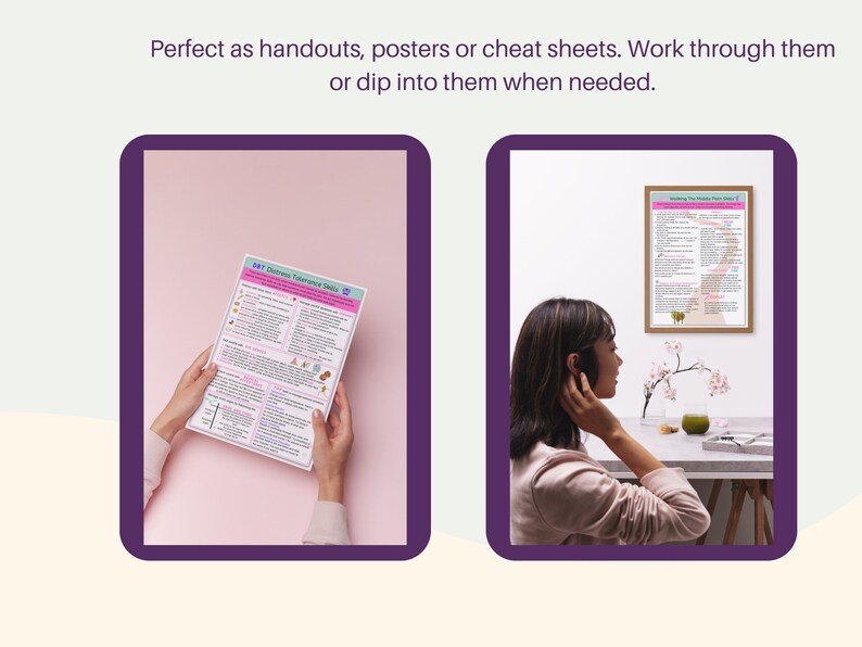 DBT Skills Bundle Printable Handout Poster Cheat Sheet Kids Teens Adult ...