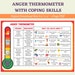 Anger Thermometer & Coping Skills - Emotions Feelings CBT Printable ...
