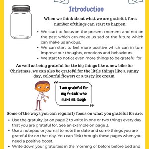 My Gratuity Jar Kids Mental Health Emotional Skills Kids Teens | Etsy