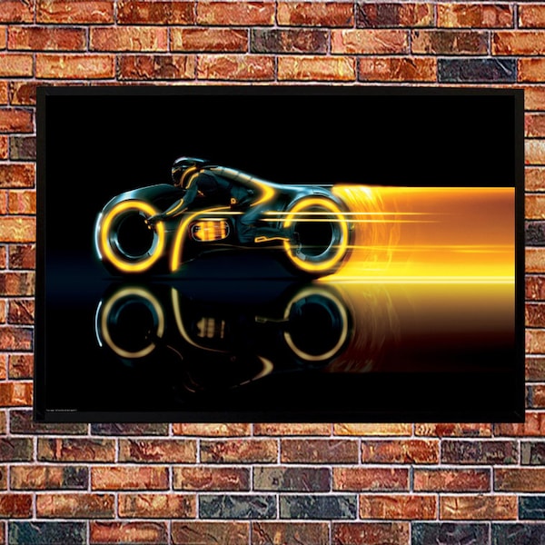 Tron Motorcycle Poster - Etsy