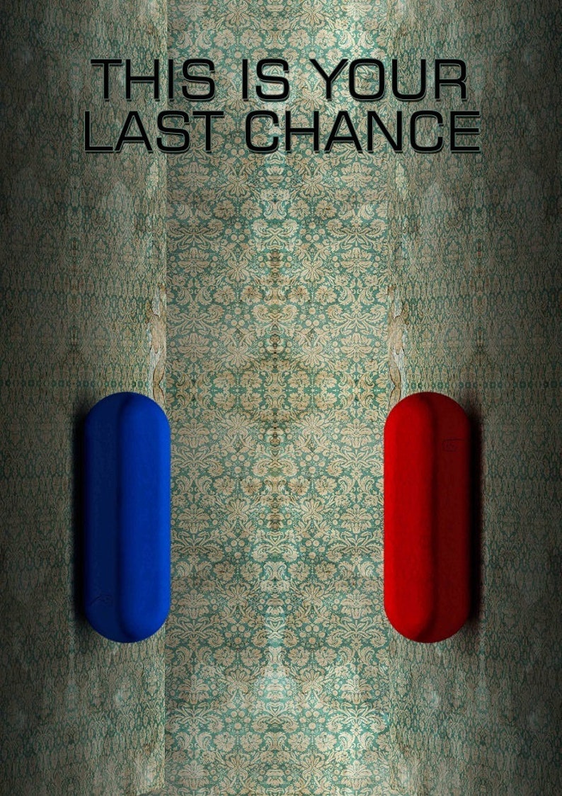 The Matrix Blue Pill Red Pill Minimal Artwork Movie Poster - Etsy