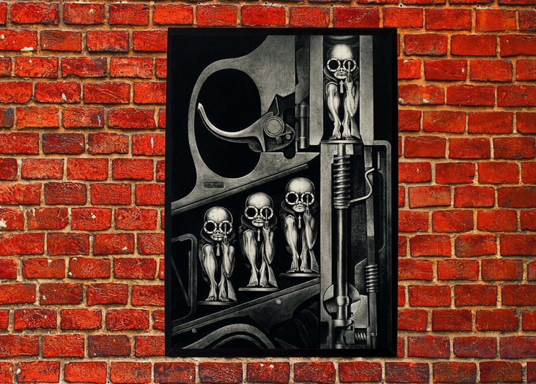 Giger Unique Artwork Alien Xenomorph Universe Birth Machine Pistol Hdd ...