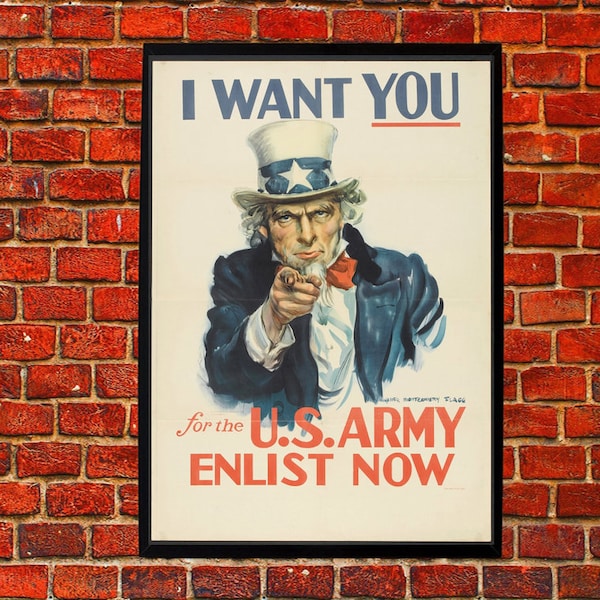 Us Army We Want You Poster - Etsy