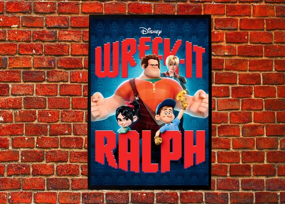 Wreck-it Ralph Walt Disney Animation Movie Cover Hd Poster | Etsy