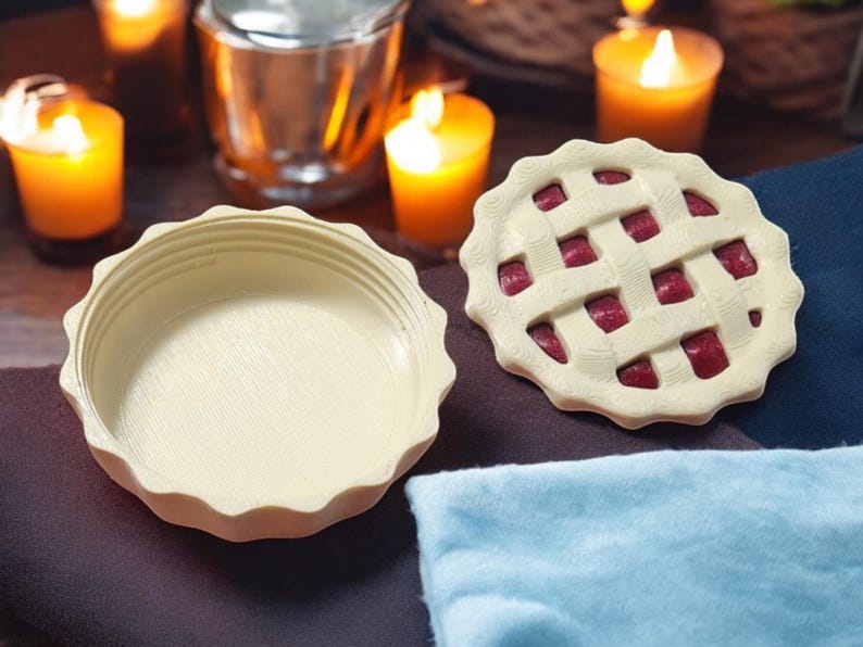 3D Printed Cherry Pie Container: Whimsical Candy & Jewelry Storage - Etsy