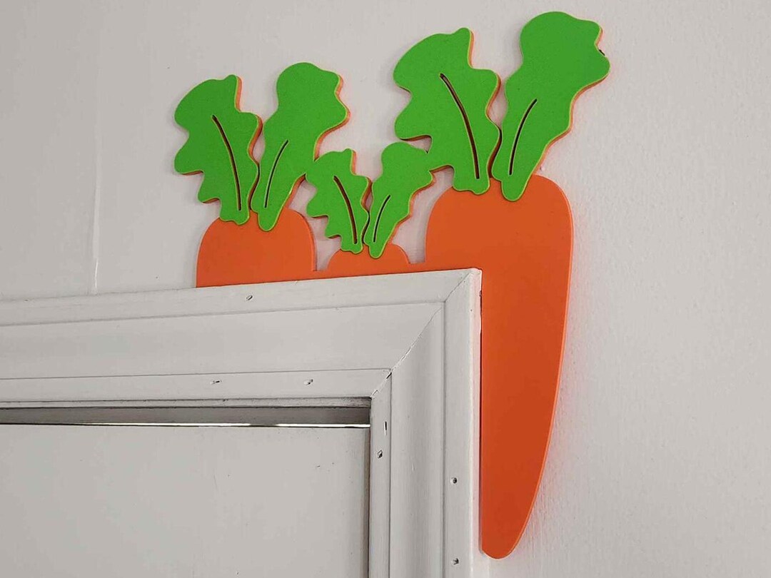Carrot Easter Door Topper Door Corner Decor Spring Decoration Carrots ...