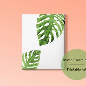 Tropical Plants Set Printable, Boho Greenery Wall Art, Digital Download ...