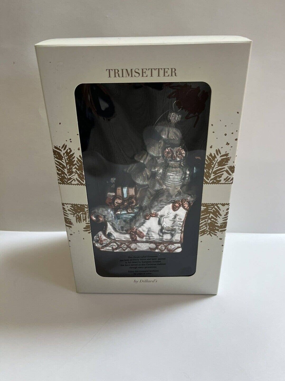 Trimsetter Dillards Ornament Sleigh Owl Silver New in Box - Etsy