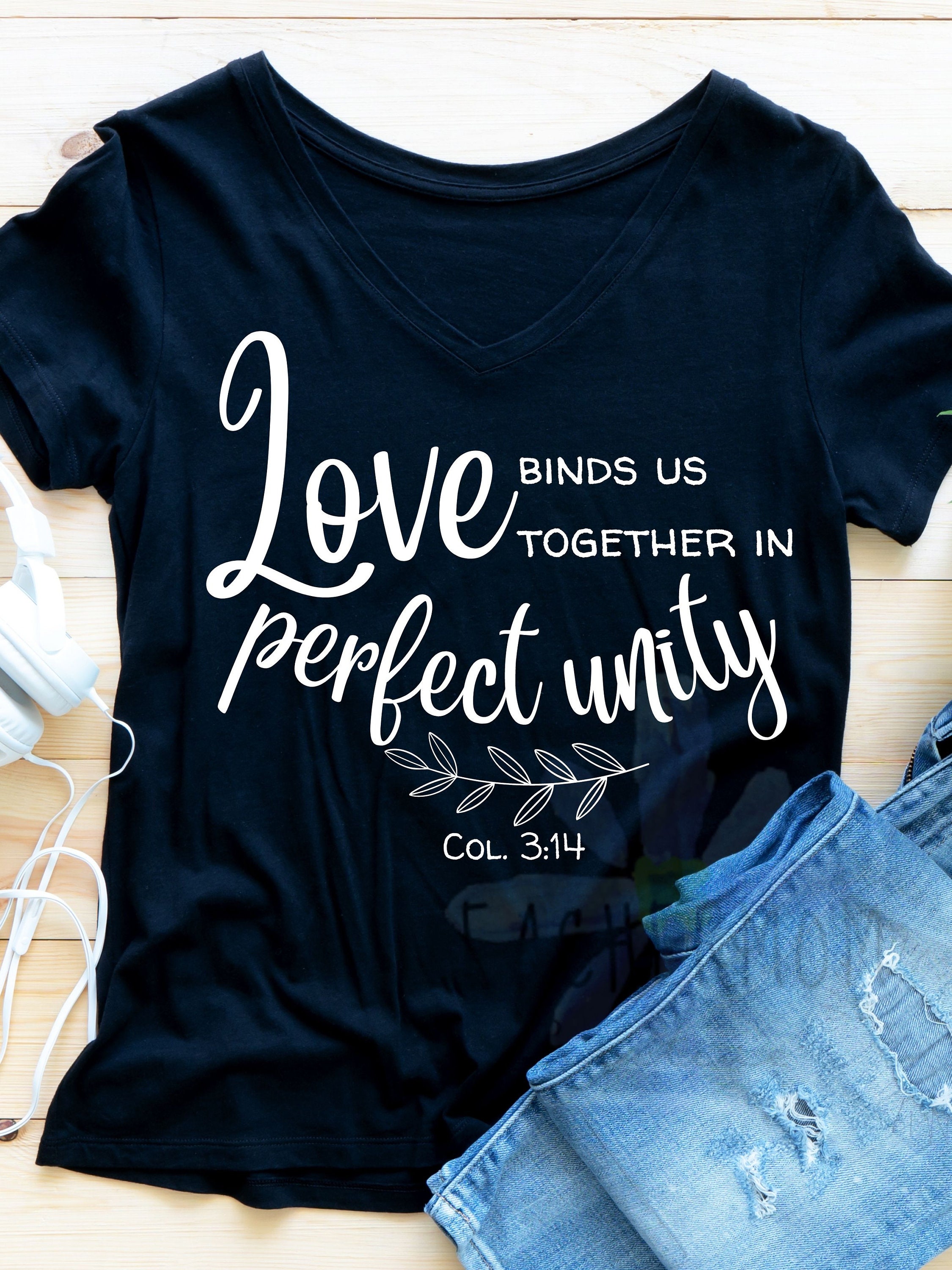 Love Binds Us Together in Perfect Unity Scripture SVG, Love Bible Verse ...