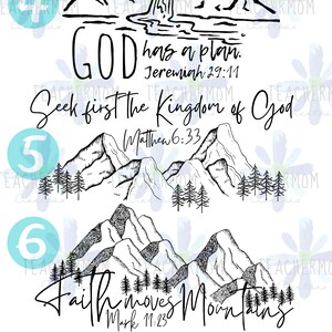 Christian Mountain SVG Bundle: Bible Verse Designs (digital Download ...