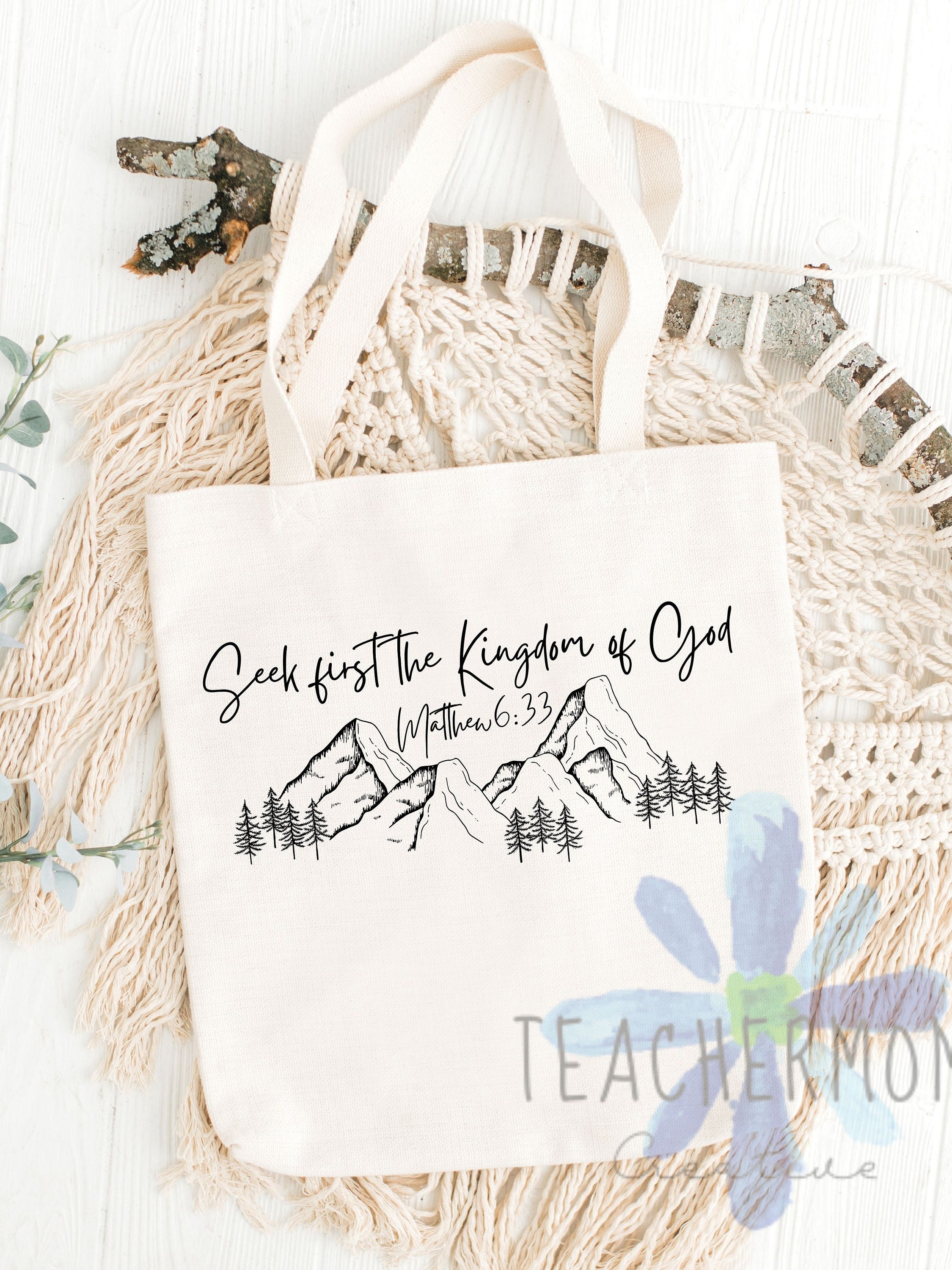 Seek First the Kingdom of God SVG * Matthew 6:33 Bible Verse Digital ...