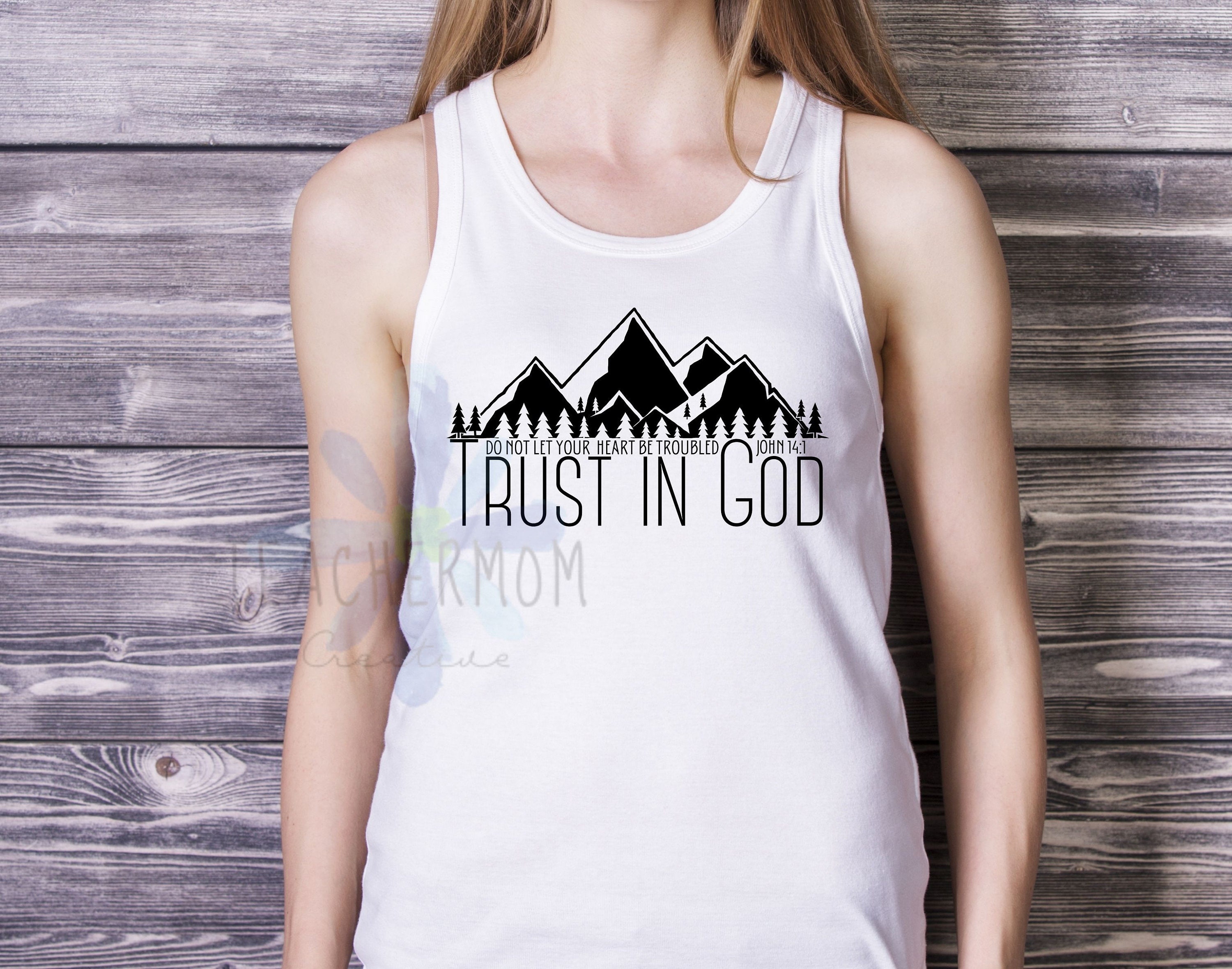 Trust in God SVG Digital Design * John 14:1 Bible Verse PNG * Scripture ...