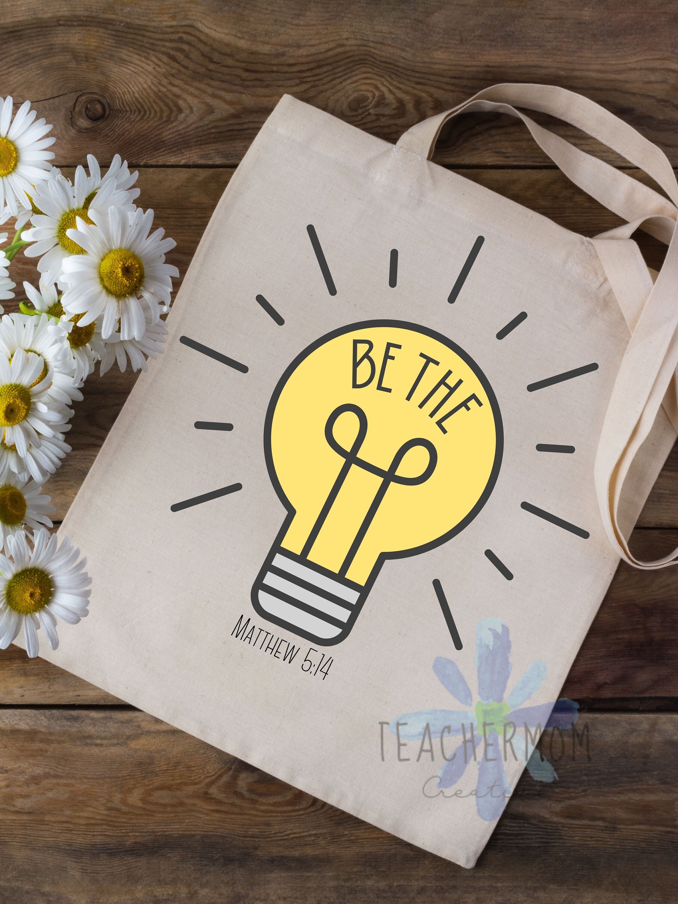 Be the Light Lightbulb Digital Files * Matthew 5:14 Bible Verse Files ...