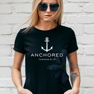 Anchored in Jesus SVG Scripture Digital Design, Heb 6:19 Bible Verse Files, Religious SVG ...