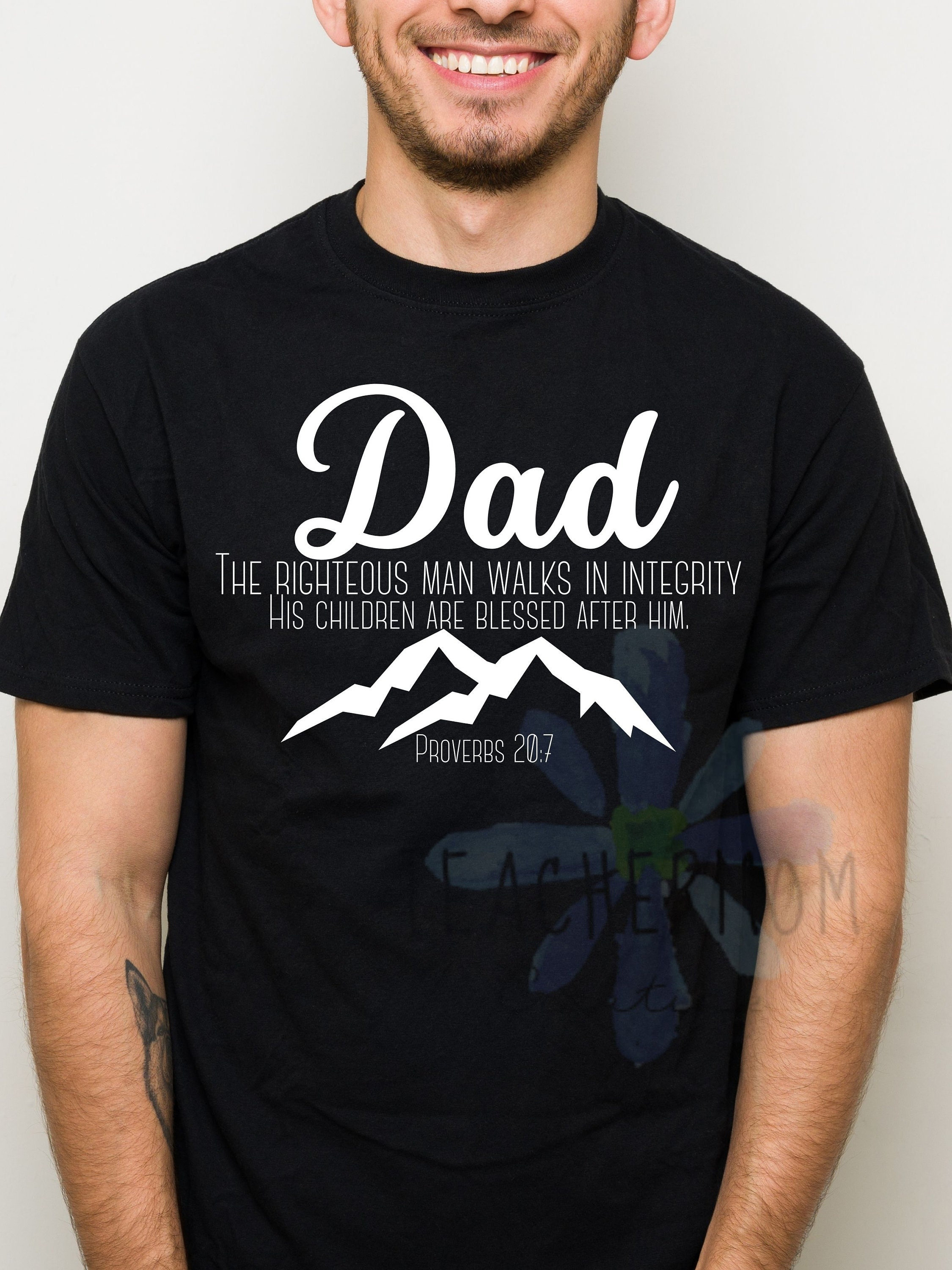 Dad the Righteous Man Walks in Integrity Digital Design, Proverbs 20:7 ...