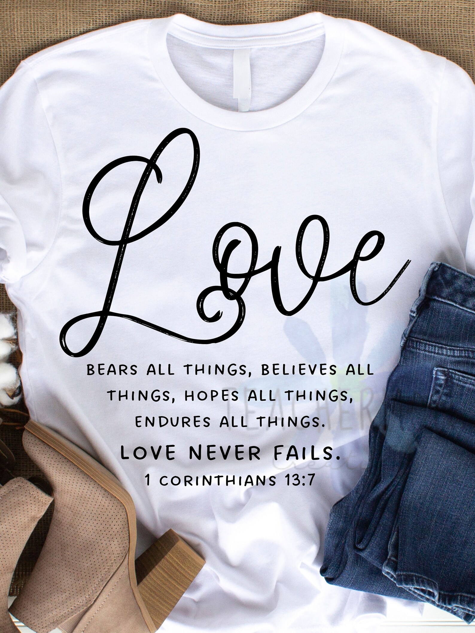 Love Bears All Things Scripture SVG, Love Never Fails Bible Verse ...