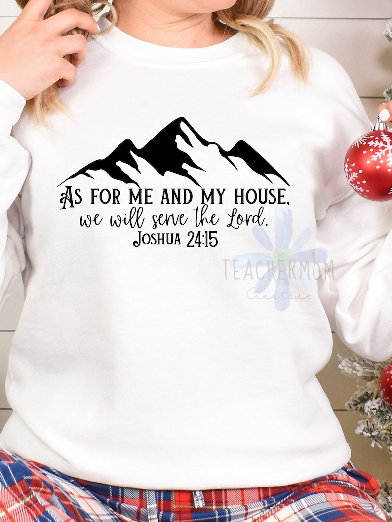 As for Me and My House We Will Serve the Lord Digital Design, Scripture ...