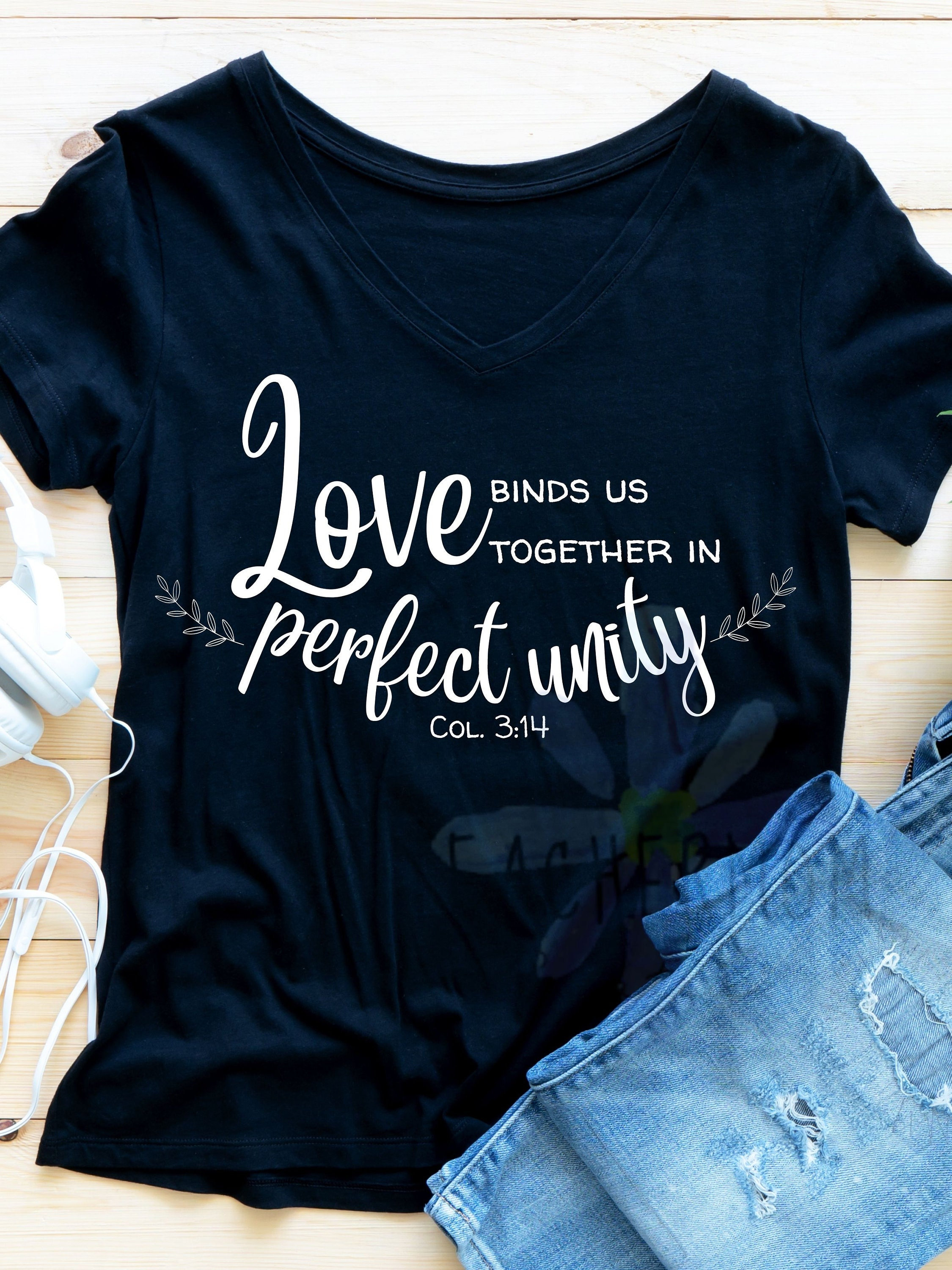 Love Binds Us Together in Perfect Unity Bible Verse Digital Download, Scripture SVG, Christian ...