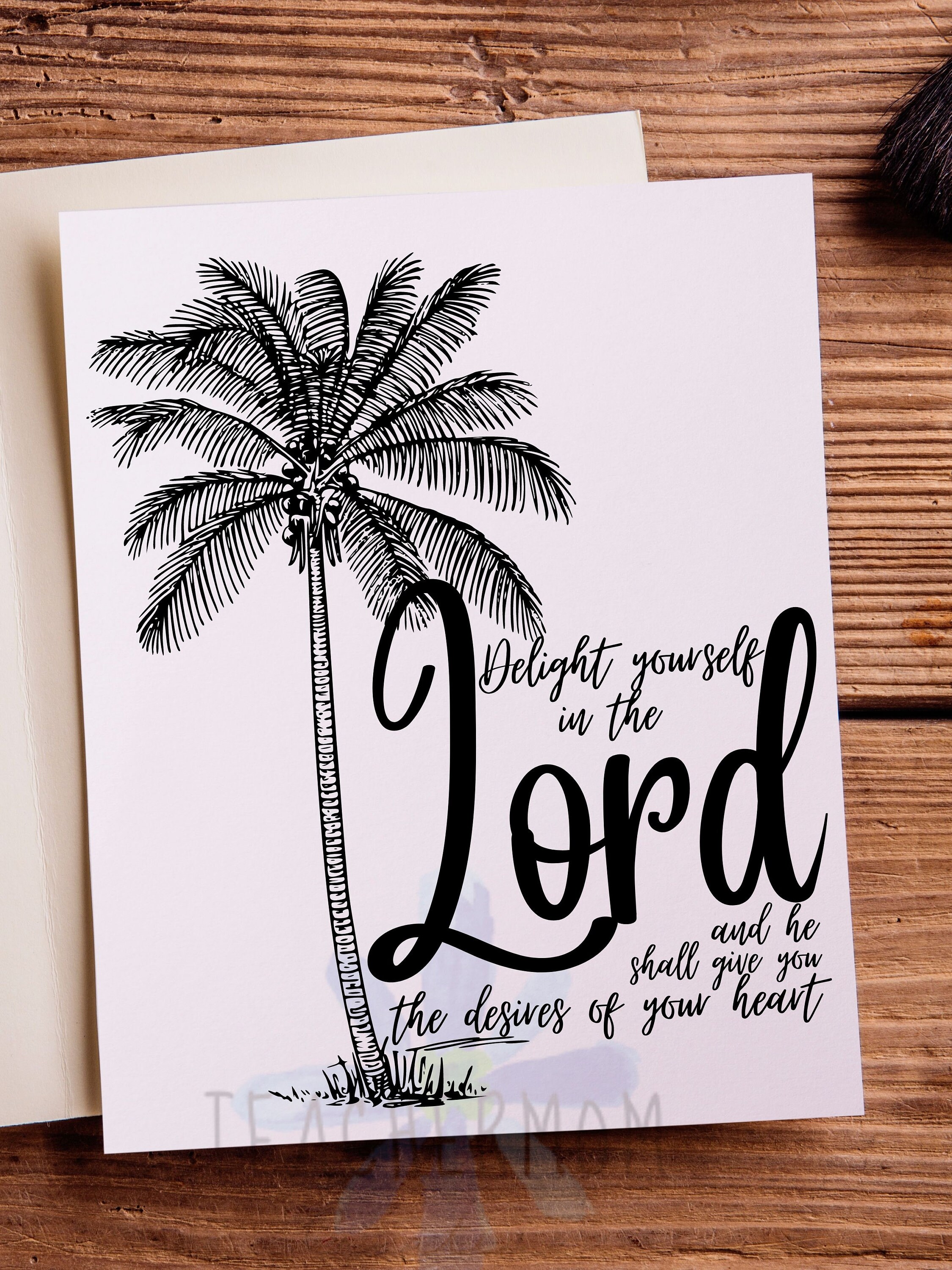 Delight Yourself in the Lord Scripture SVG Digital Designs Psalms 37:4 ...