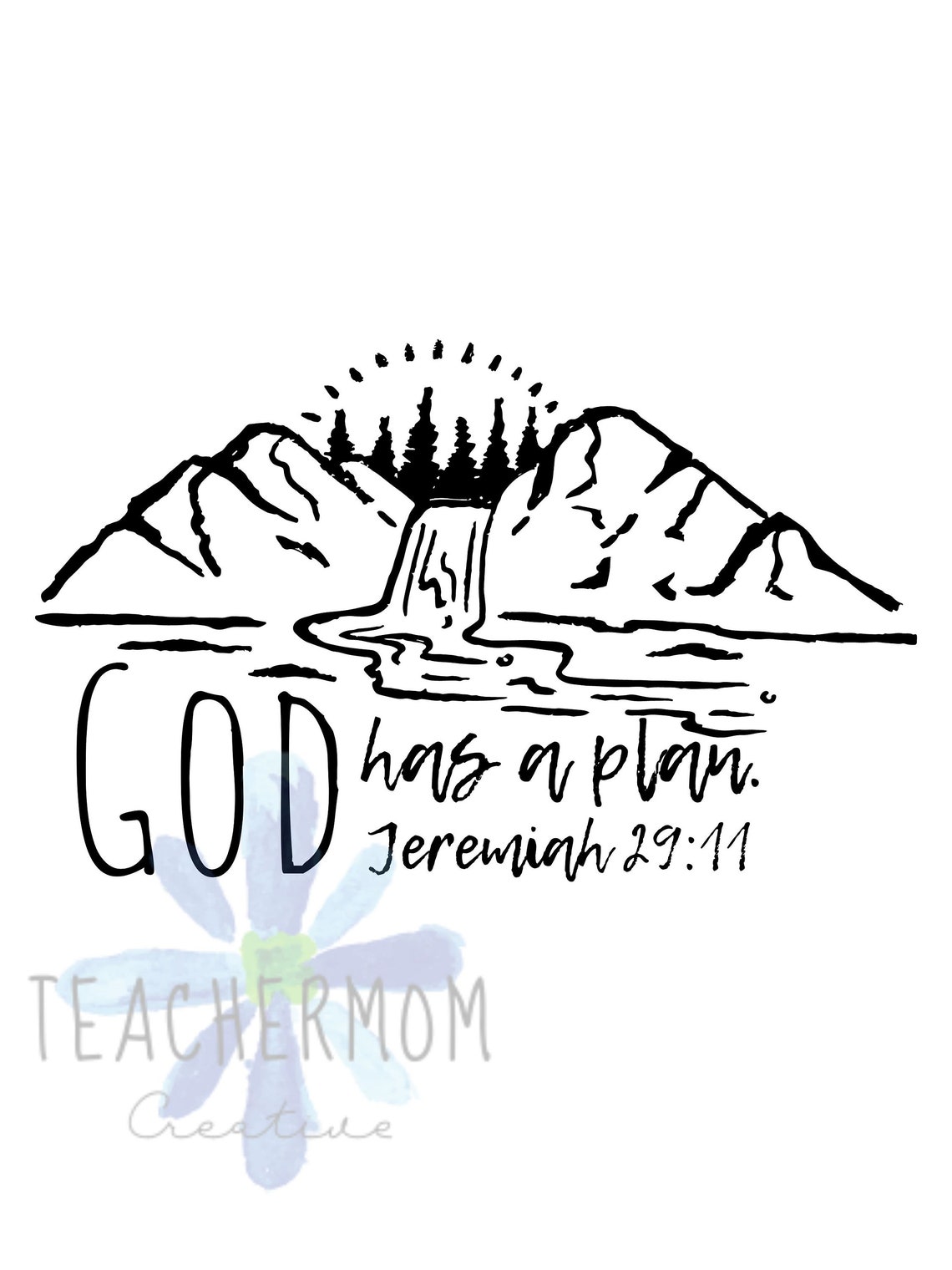 God Has A Plan Digital Designs Jeremiah 29:11 Bible Verse - Etsy