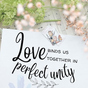 Love Binds Us Together in Perfect Unity Scripture SVG, Love Bible Verse ...