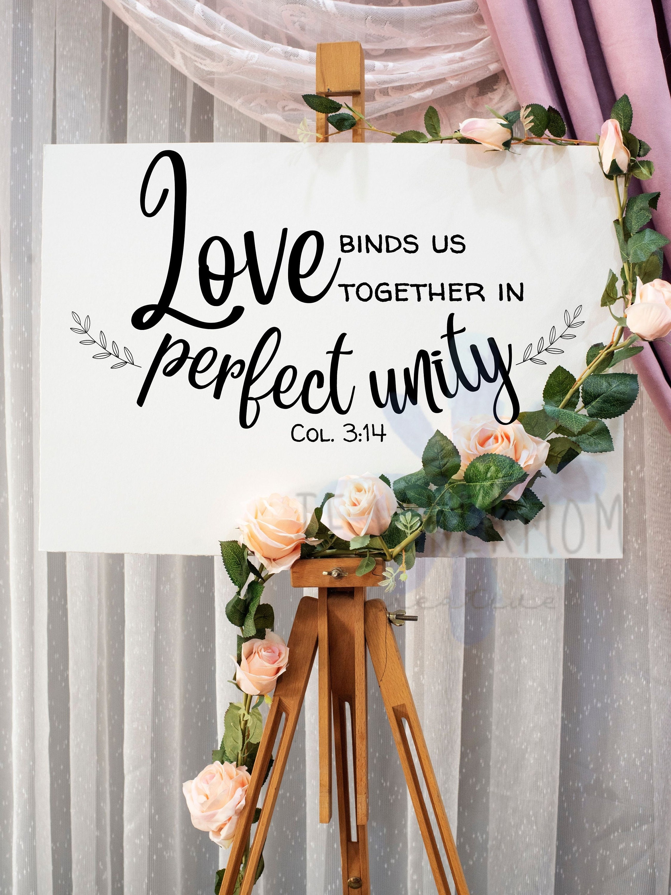 Love Binds Us Together in Perfect Unity Bible Verse Digital Download ...