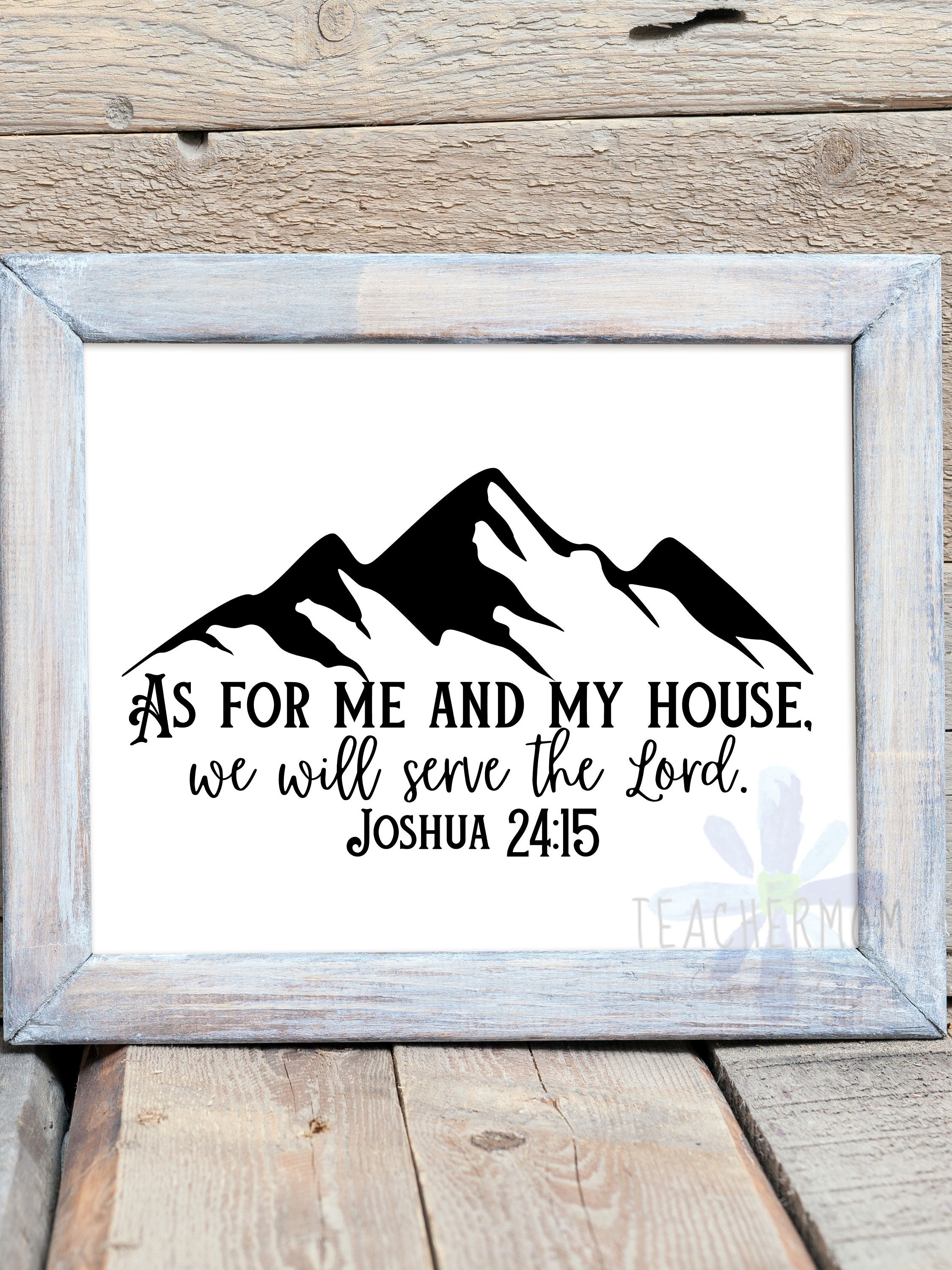 As for Me and My House We Will Serve the Lord Digital Design - Etsy