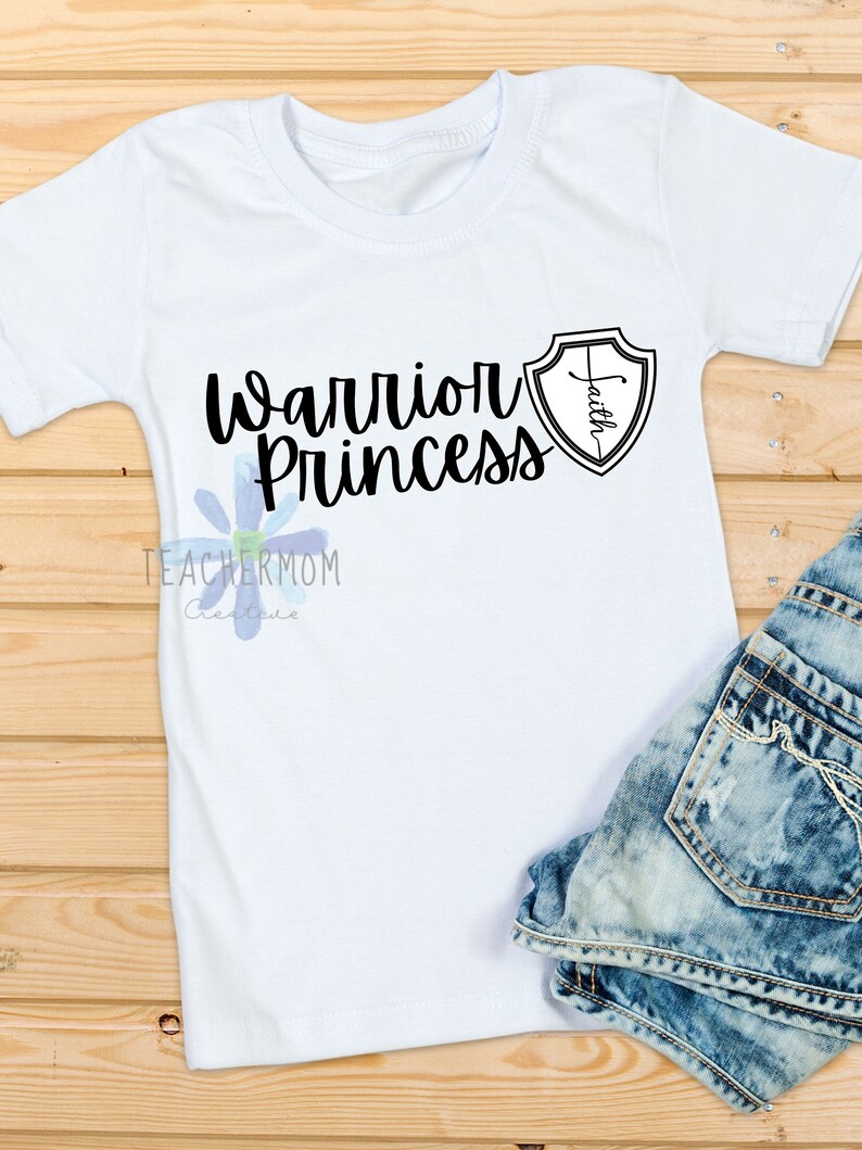 Warrior Princess of Faith SVG Design Woman of God Digital Files Strong ...