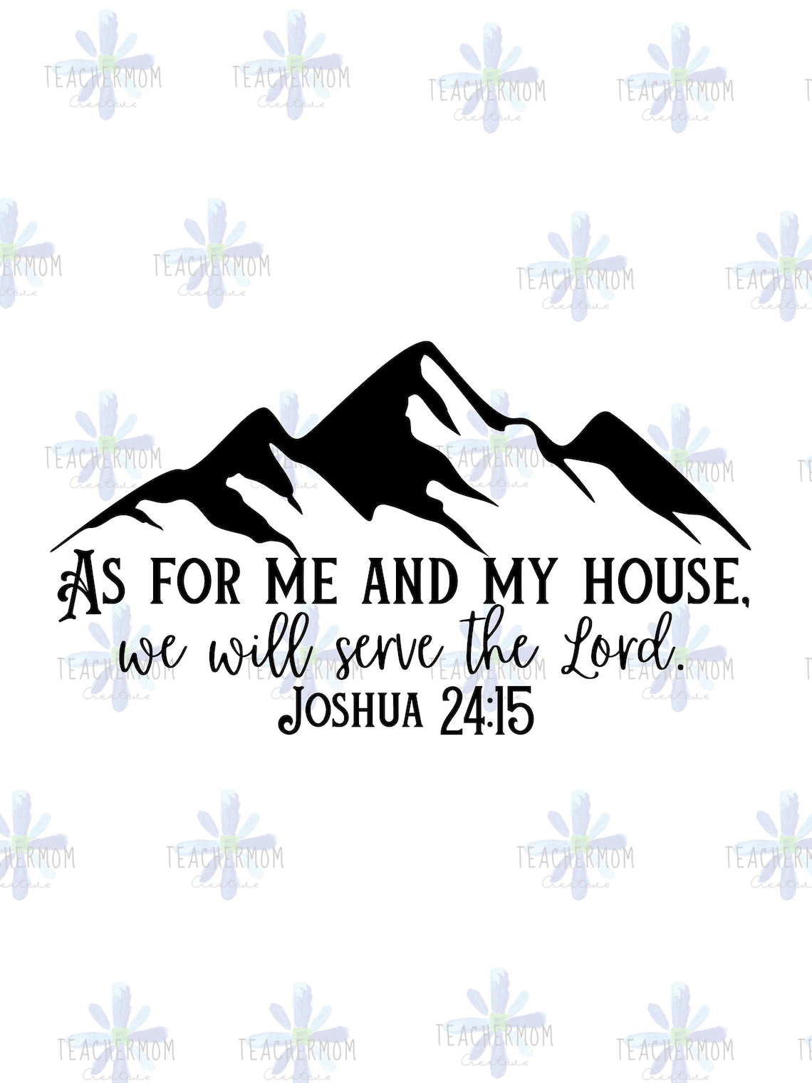 As for Me and My House We Will Serve the Lord Digital Design - Etsy