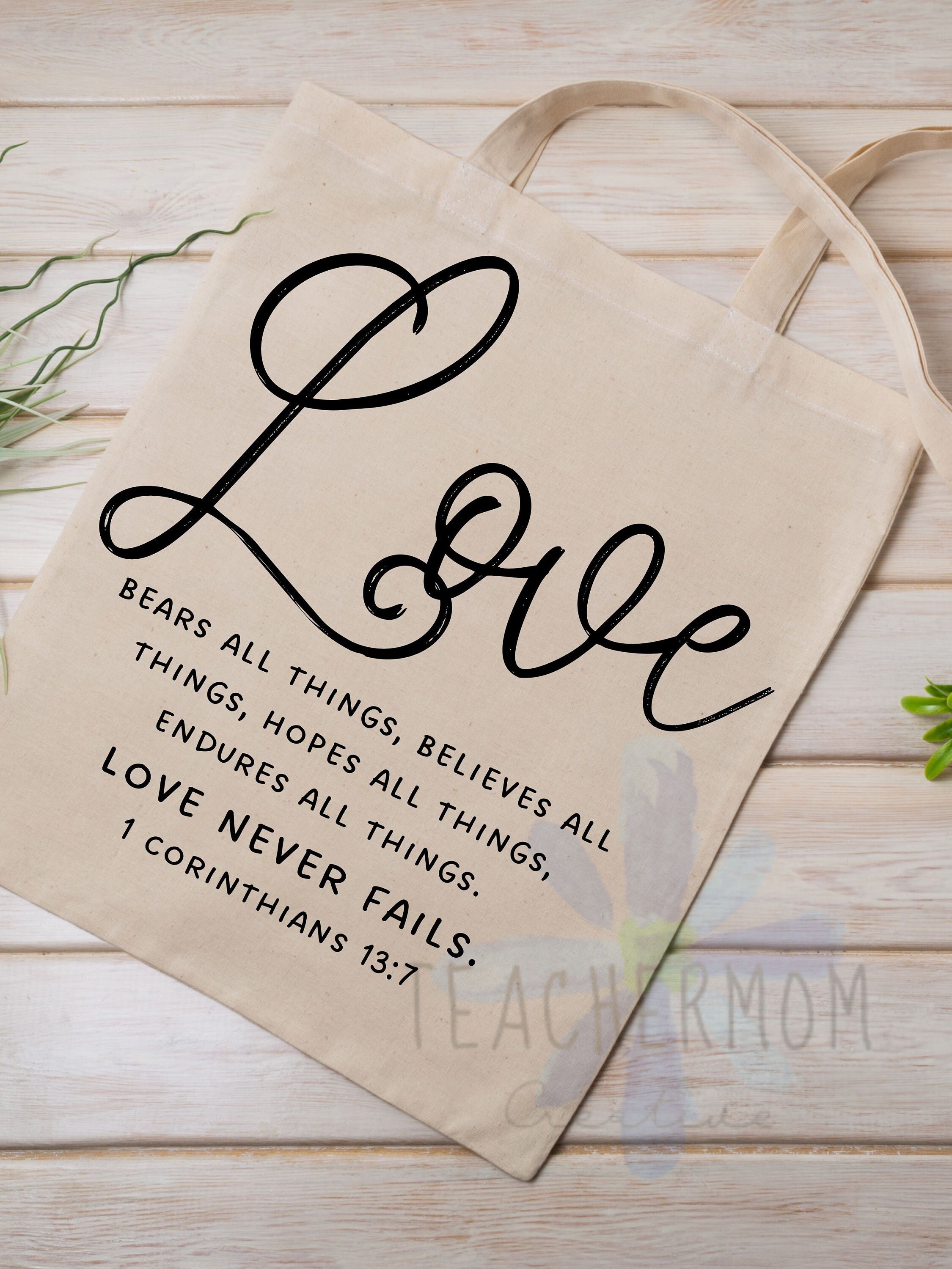 Love Bears All Things Scripture SVG, Love Never Fails Bible Verse ...