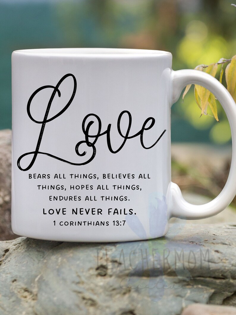 Love Bears All Things Scripture SVG, Love Never Fails Bible Verse ...