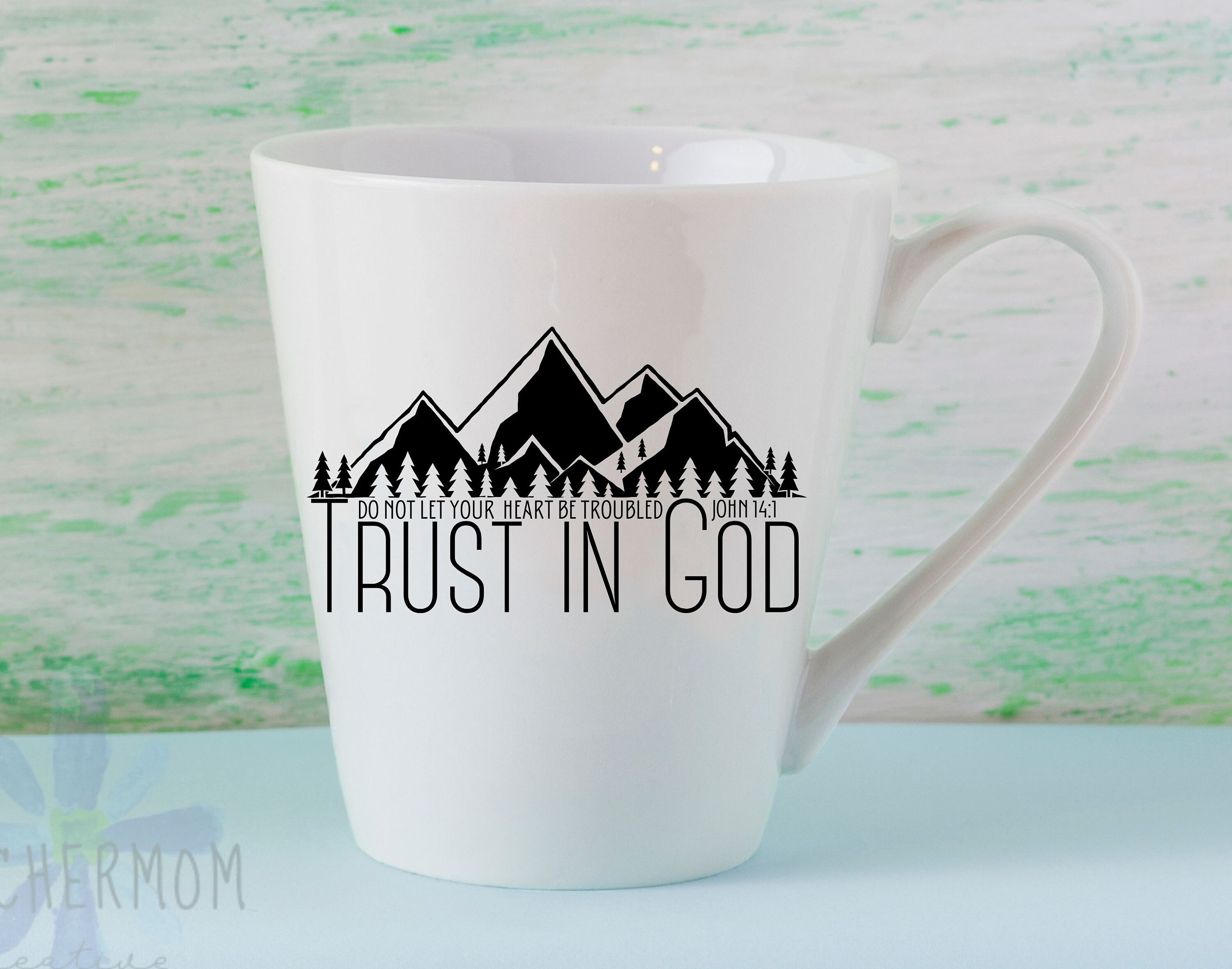 Trust in God SVG Digital Design * John 14:1 Bible Verse PNG * Scripture ...