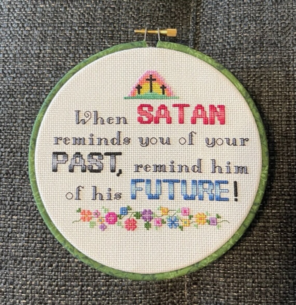 Satan's Future Cross Stitch Pattern (download), Spiritual Warfare ...