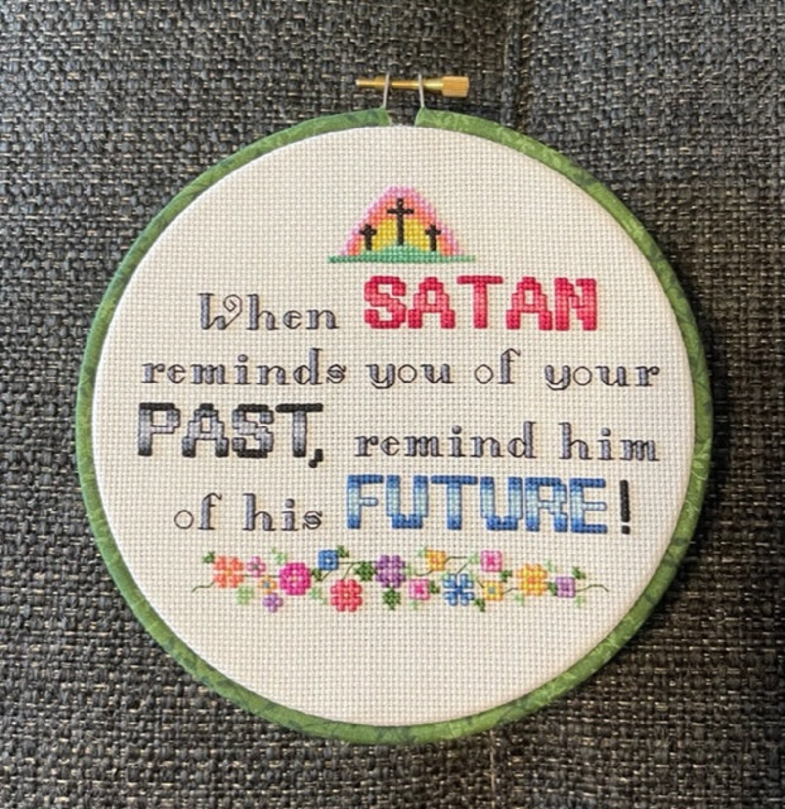 Satan's Future Cross Stitch Pattern (download), Spiritual Warfare ...