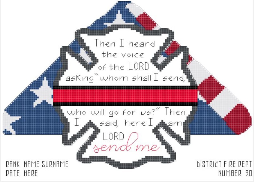 Fallen but Not Forgotten Firefighter, Counted Cross Stitch, Instant ...