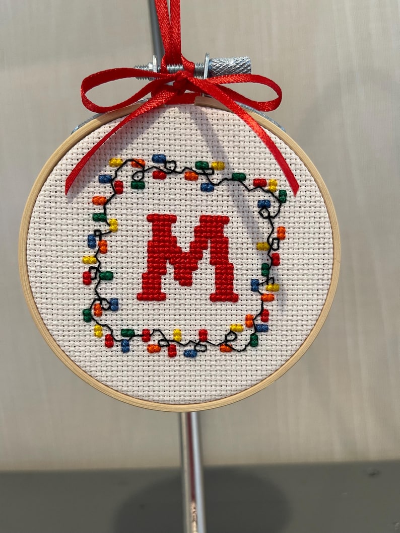 Monogram Christmas Ornament, Cross Stitch Pattern (instant Download ...
