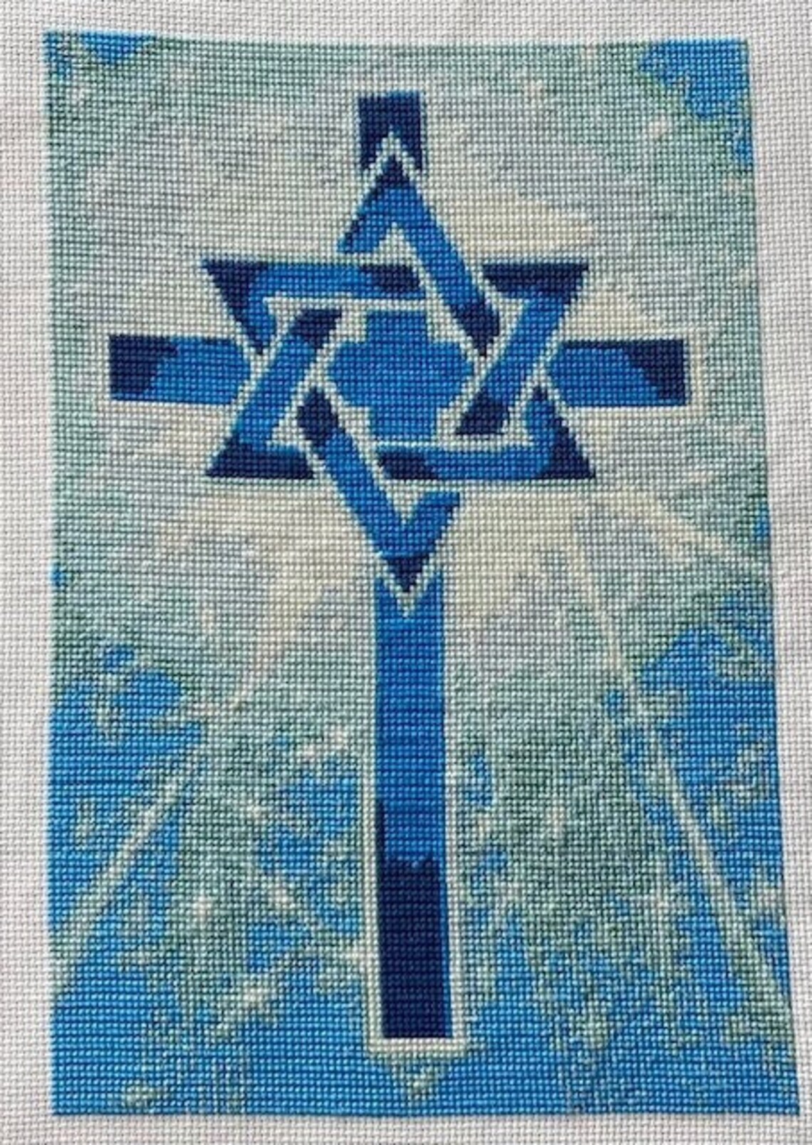 Cross Stitch Pattern Star of David Cross, Instant Download, Jewish ...