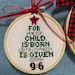 Isaiah 9:6, for Unto Us a Child is Born, Christmas Ornament, Cross ...