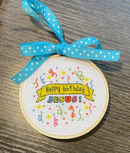 Happy Birthday Jesus! Cross Stitch Pattern Instant Download, Christmas ...