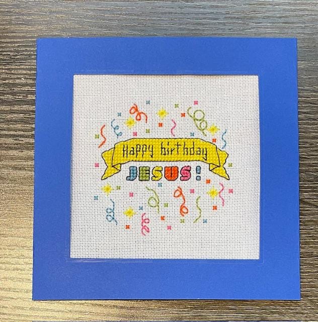 Happy Birthday Jesus! Cross Stitch Pattern Instant Download, Christmas ...
