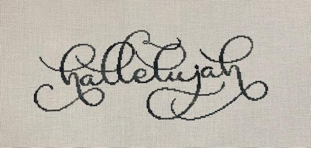 Hallelujah Script Cross Stitch Pattern, Instant Download, Christian ...