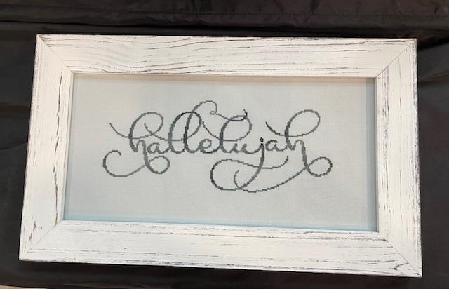 Hallelujah Script Cross Stitch Pattern, Instant Download, Christian ...