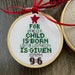 Isaiah 9:6, for Unto Us a Child is Born, Christmas Ornament, Cross ...