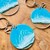 Acrylic Keychain With Ocean Waves & Charm, Resin Beach Keychain, Epoxy ...