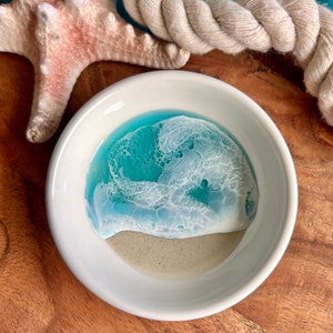 Ceramic Ocean Wave Jewelry Dish, Ring Bowl, Jewelry Dish, Catch All ...