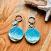 Wood Keychain With Ocean Waves & Charm, Resin Beach Keychain, Epoxy ...