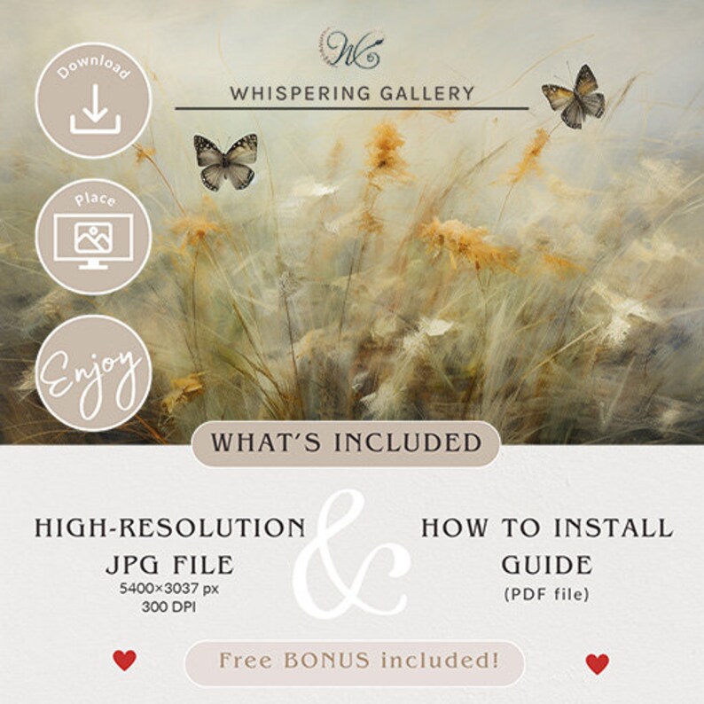 Impressionist Butterflies in Spring Bloom Cool Tones Digital Download Office Decor by Whispering ...