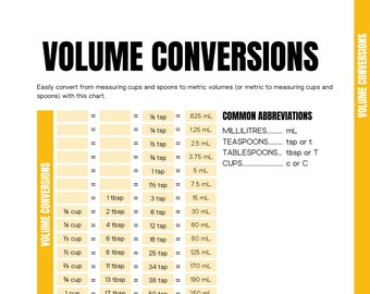 Volume Conversion - Etsy