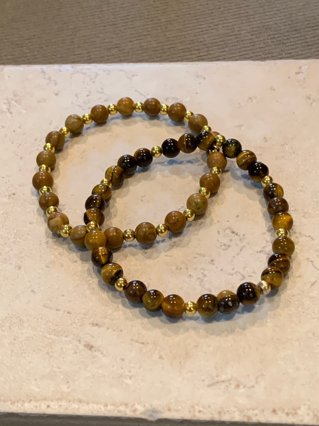 Brown and Gold Tigers Eye Bracelets Tigers Eye Beads Brown - Etsy